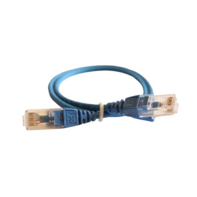 Patch cord RJ45/RJ45 High Density category 6 U/UTP LSZH blue 1m