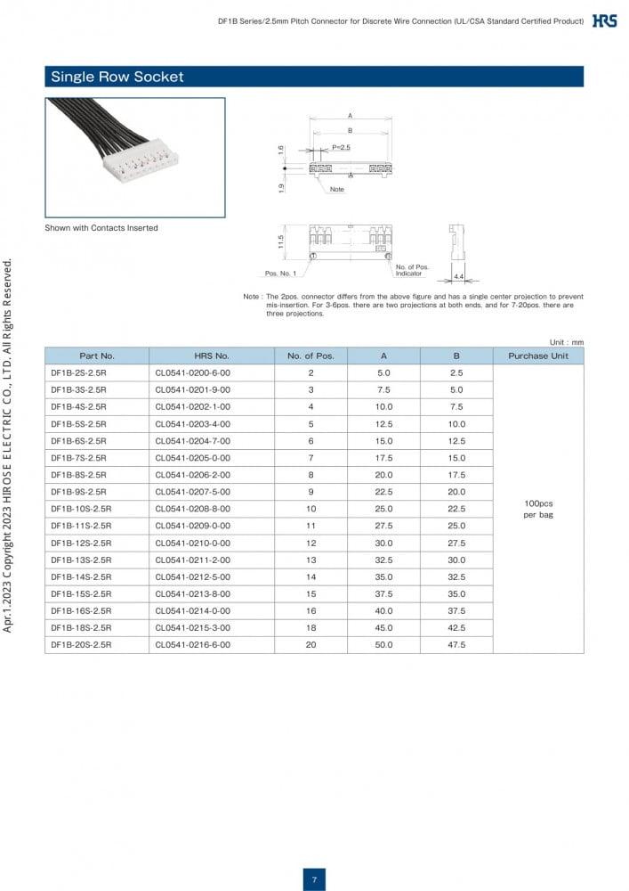 HRS DF1B datasheet page 7