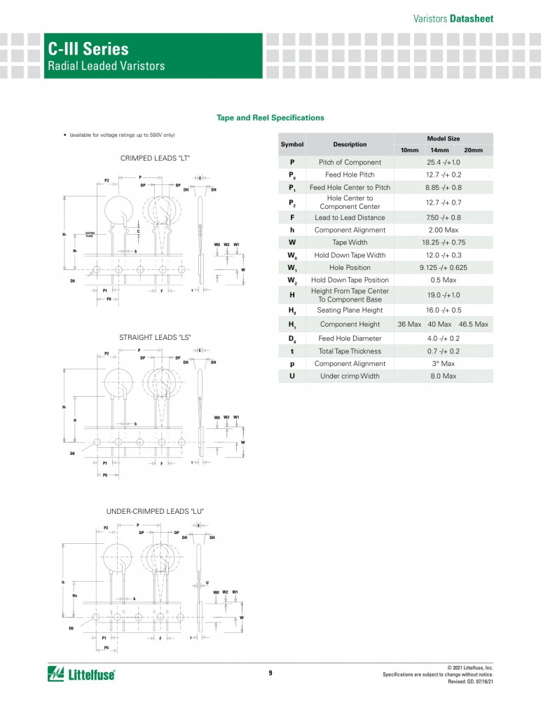 V250LA40CP datasheet page 9