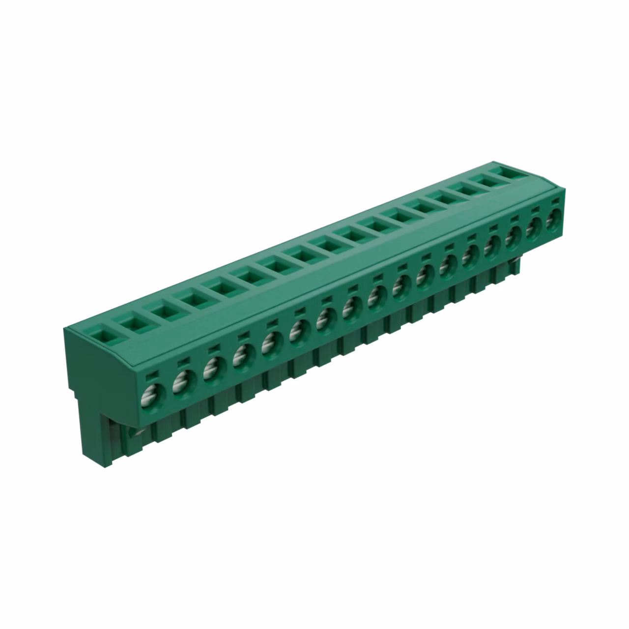 5.08mm Pitch Eurostyle Horizontal Plug, with Standard Imprinting, Green Housing, Gold (Au) Plated, 17 Circuits for sale