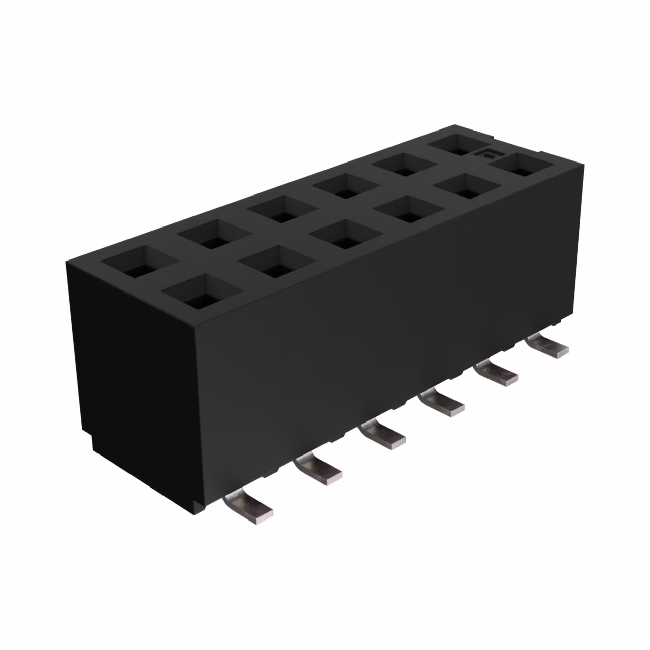 Slim-Grid Receptacle, 22 Circuits, Surface Mount, Vertical, 0.38µm Gold (Au) Plated, Tube, Lead-Free