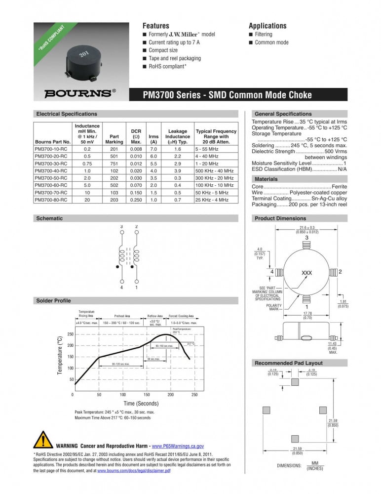 PM3700 Series datasheet page 1