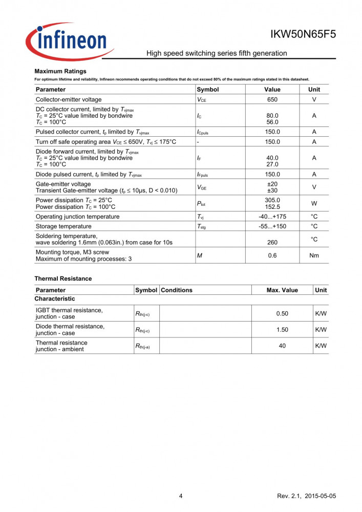 IKW50N65F5 datasheet page 4