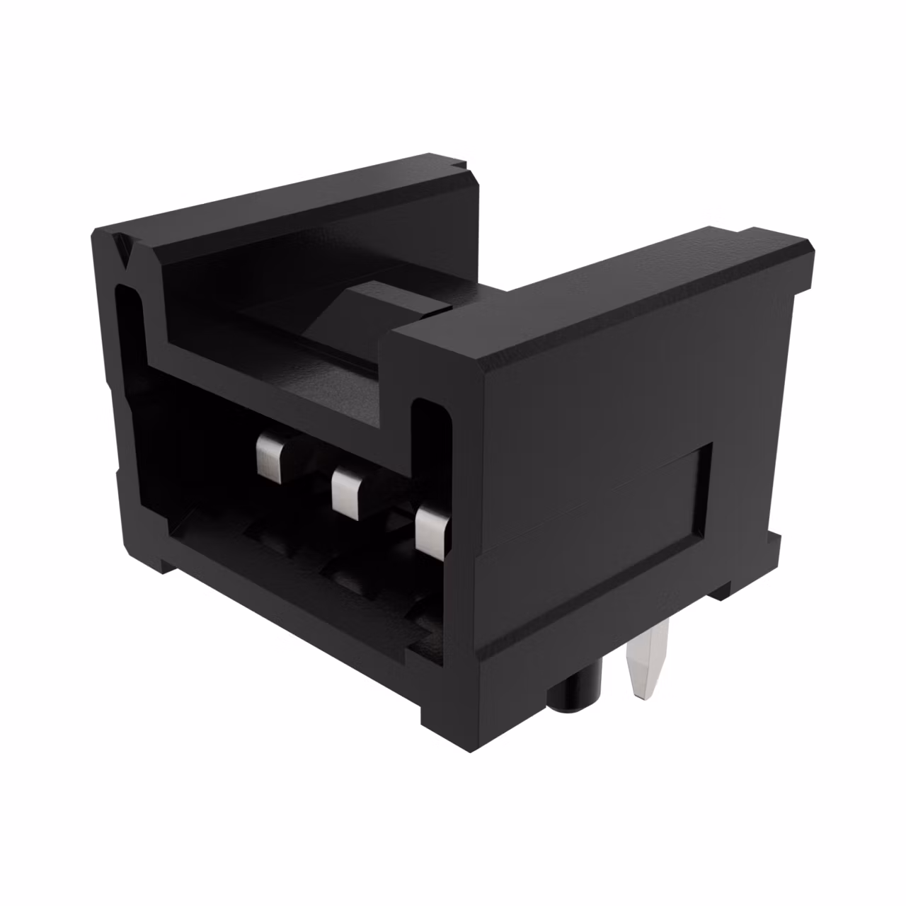 1.25mm Pitch, Micro-Lock Plus PCB Header, Single Row, Right-Angle, Through Hole, Tin-Bismuth Plating, Positive Lock, 3 Circuits, Black for sale