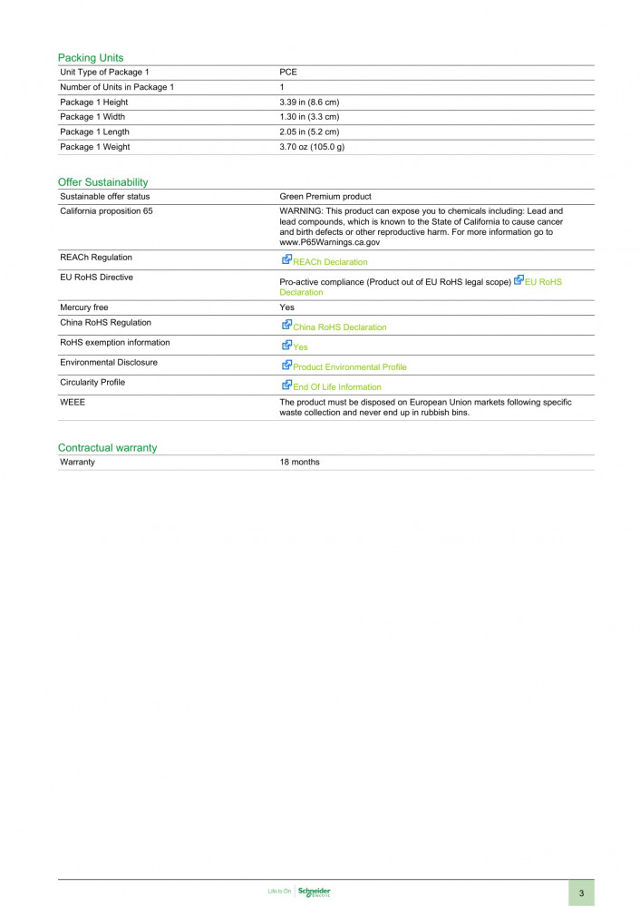 XB4BW14B5 technical document page 3