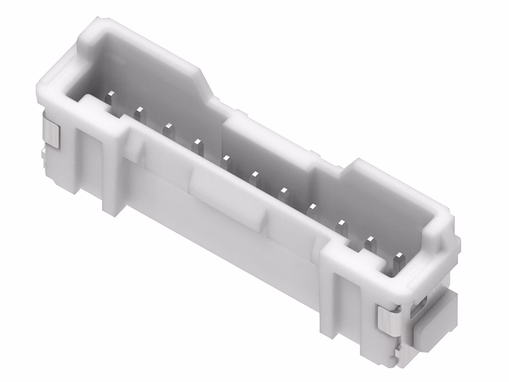 2.00mm Pitch, Micro-Lock Plus PCB Header, Single Row, Vertical, Surface Mount, 0.38µm Gold Plating, Positive Lock, 11 Circuits, Low-Halogen, Low-Halogen, Natural (White)