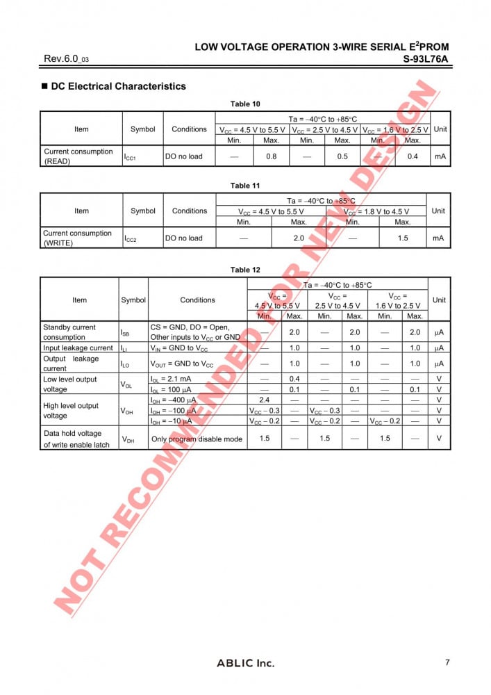 ABLIC S-93L76A datasheet page 7