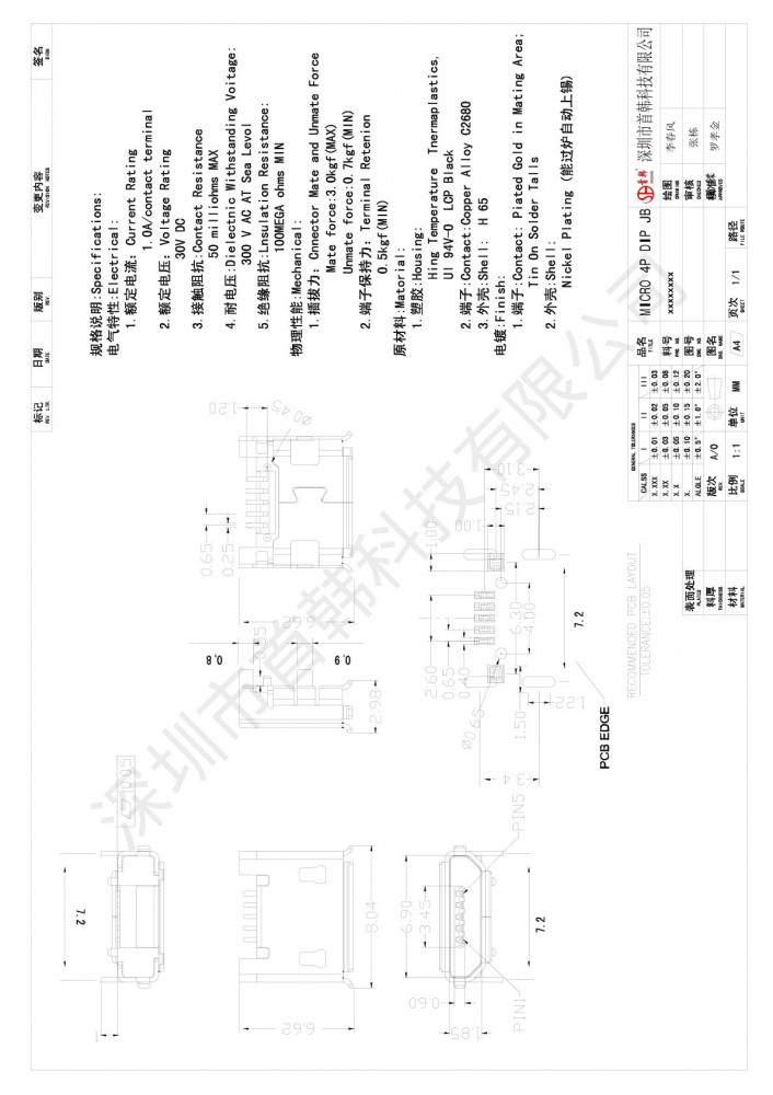 MICRO 4P DIP JB approval document page 3