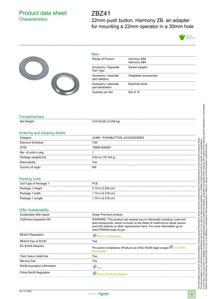 ZBZ41 technical document page 1
