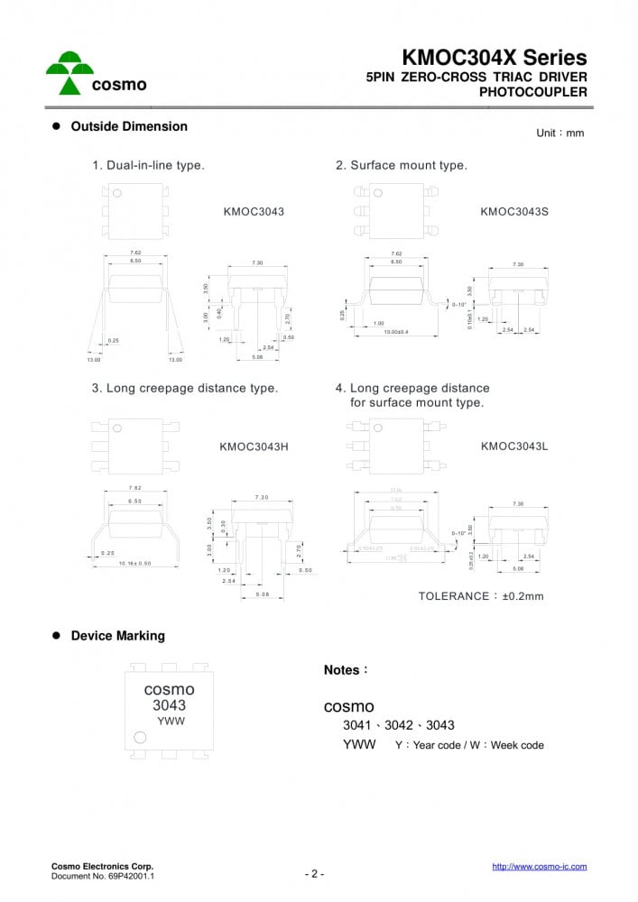 KMOC3041S TL datasheet page 2
