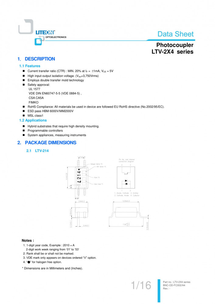 LTV-2X4 datasheet page 2