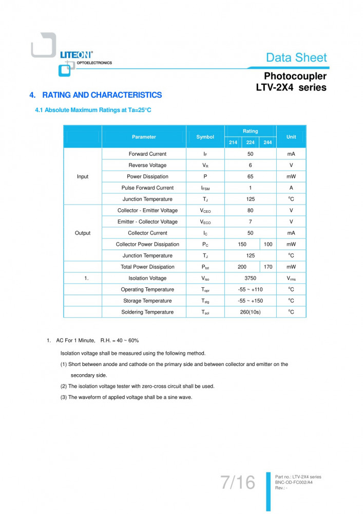 LTV-2X4 datasheet page 8