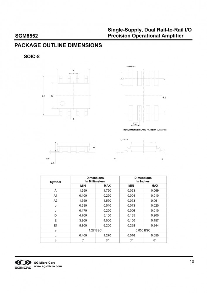 SGM8552 datasheet page 10