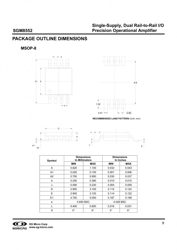 SGM8552 datasheet page 9