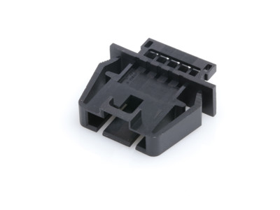 SL Wire-to-Wire Panel Mount Crimp Housing, Single Row, Panel Mount Plug with TPA Feature, 5 Circuits, Black for sale