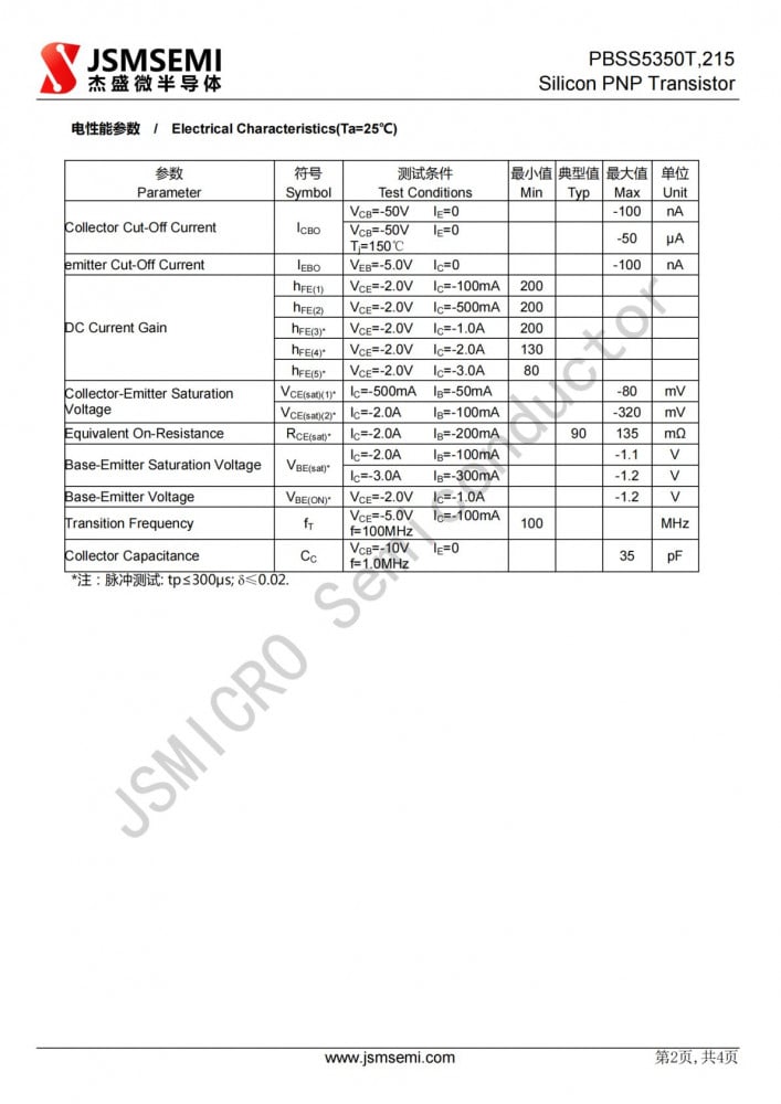 PBSS5350T,215-JSM datasheet page 2