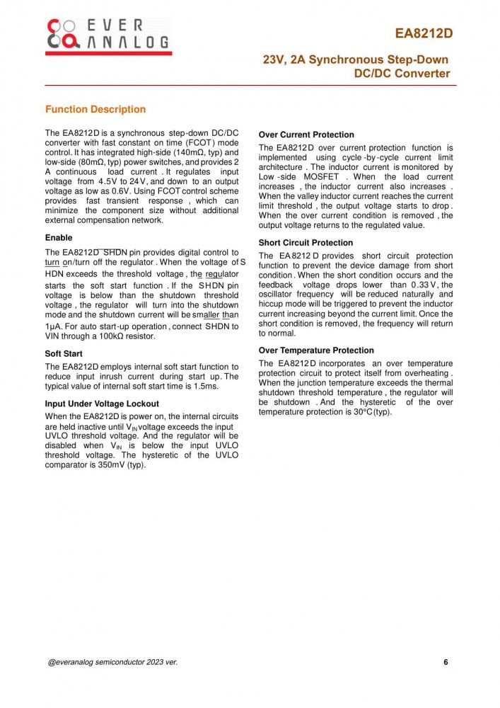 EA8212D datasheet page 6