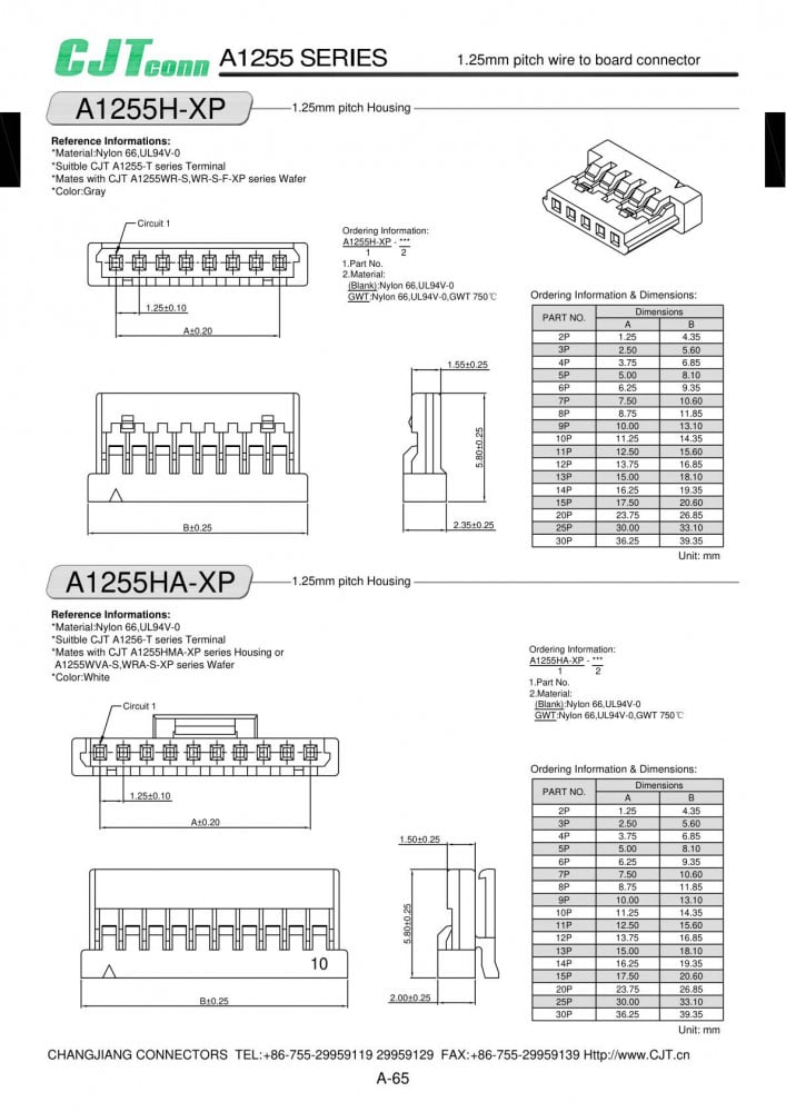 CJT A1255H series datasheet page 3