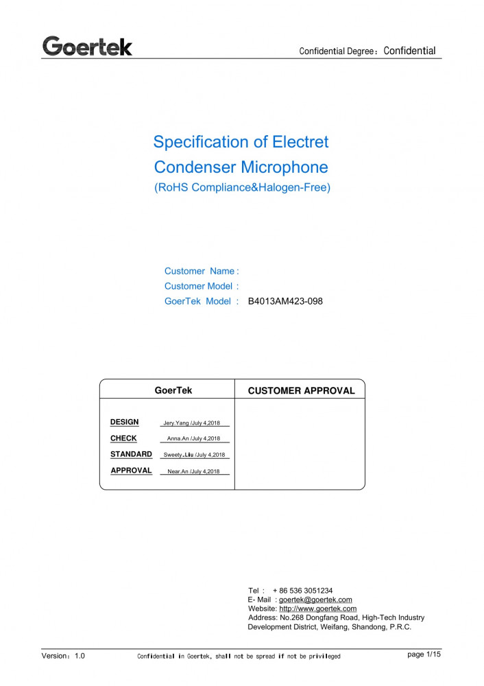 B4013AM423-098 specification page 1