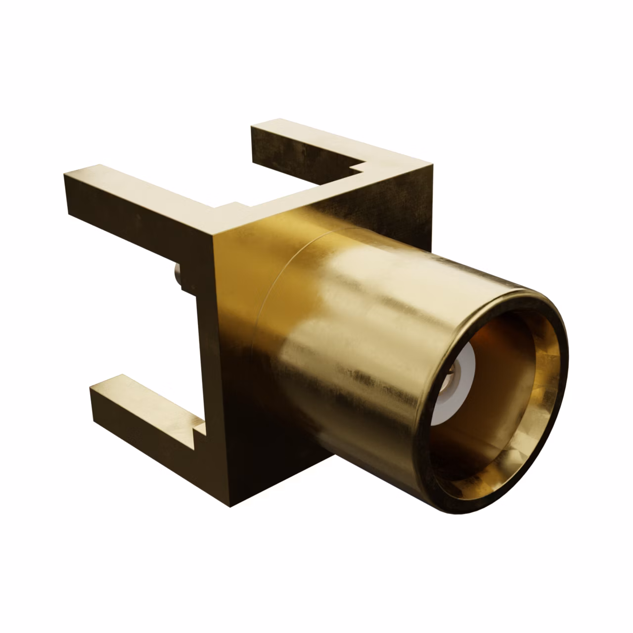 MCX Jack, Straight, PCB Receptacle, Through Hole, Brass Body, Gold (Au) Plated, 3.94mm Leg Length, 50 Ohms for sale