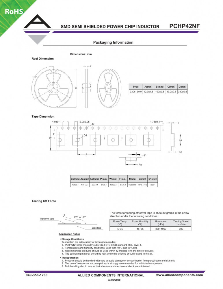 PCHP42NF series technical document page 3