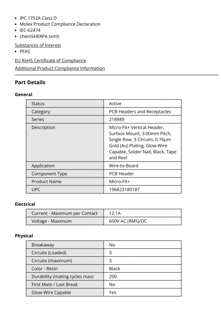 MOLEX 2189890322 technical document image 2