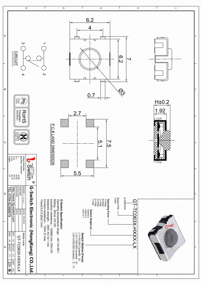 GT-TC063F-H035-L30 technical document preview