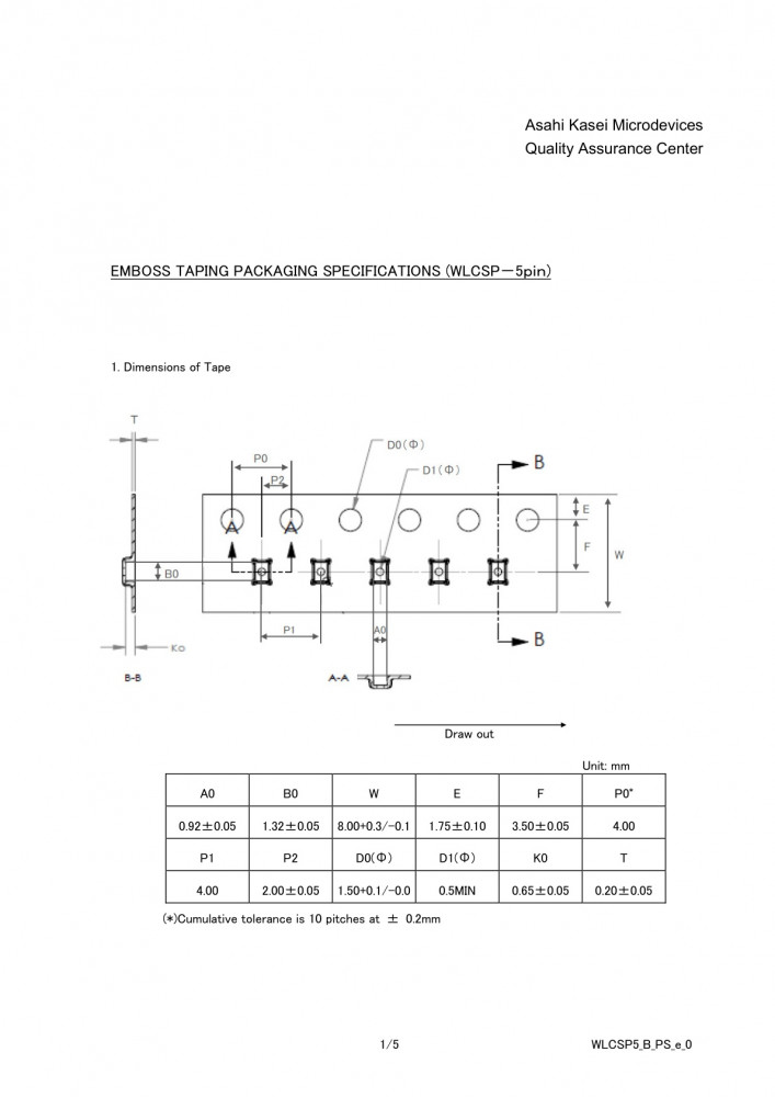 AK09917D quality document, page 2