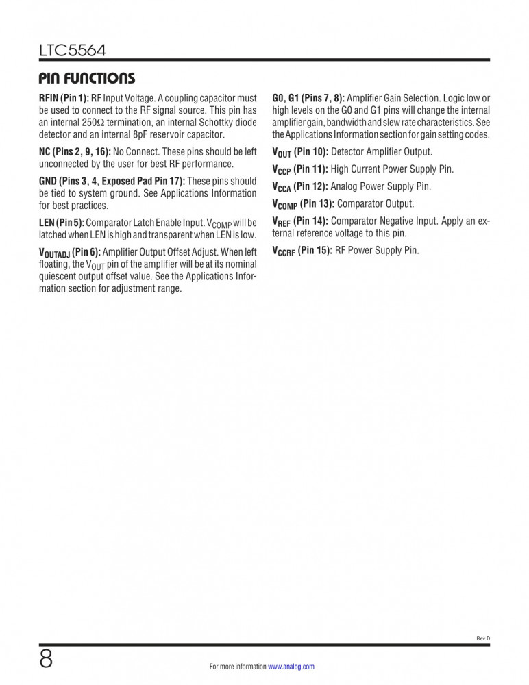 LTC5564 datasheet page 8