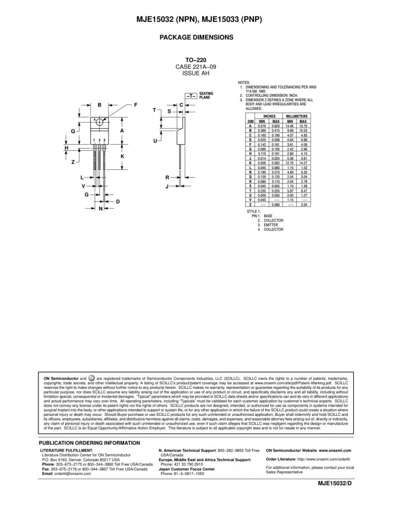 MJE15032G datasheet page 6