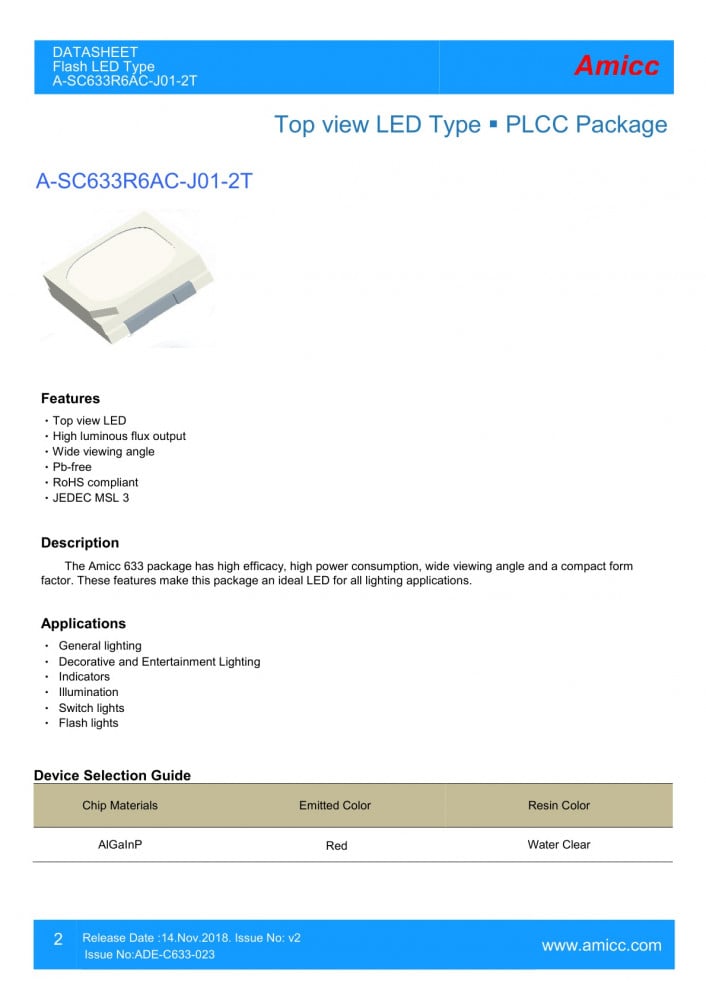 A-SC633R6AC-J01-2T datasheet page 2