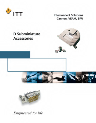 ITT CANNON D20419-74 D-Sub D-Shaped Connector Jackscrew