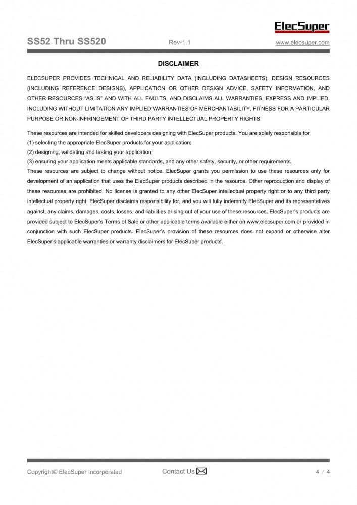ElecSuper SS510 datasheet page 4