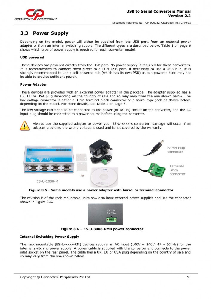 USB to Serial Converters Manual, page image 9