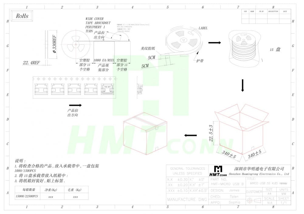 HMT-MICRO USB B technical drawing page 2
