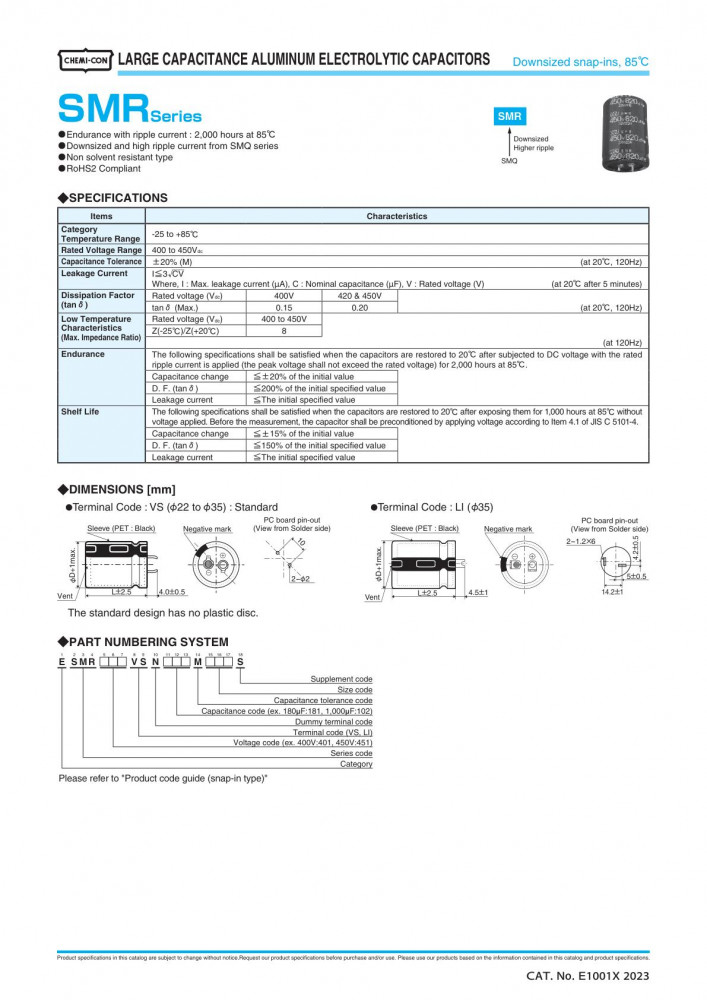 NCC SMR series technical document page 1