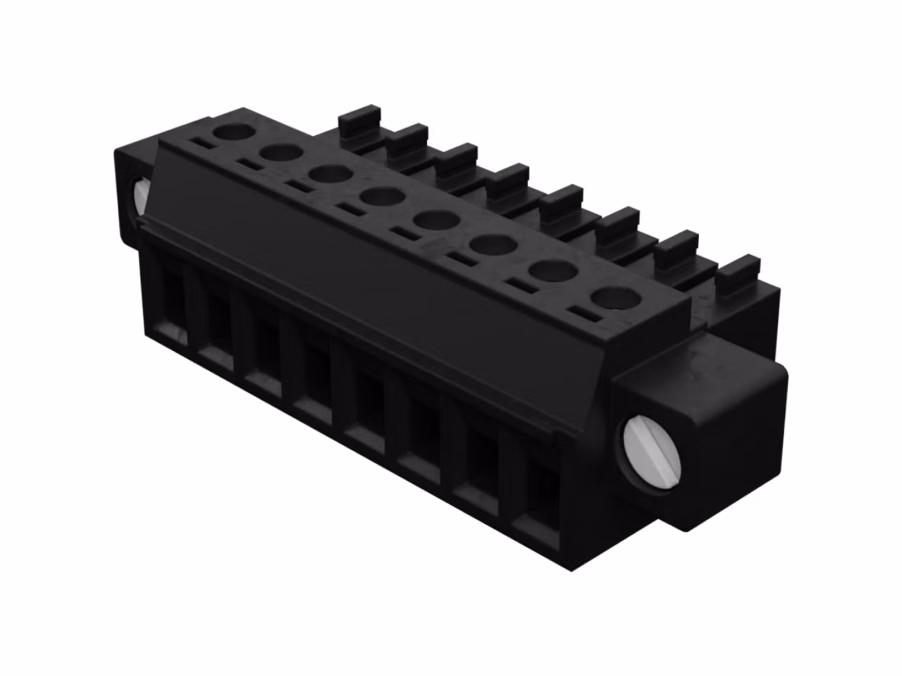 3.81mm Pitch Eurostyle Horizontal Plug, with Retention Screws, Gold (Au) Plated, Black, 8 Circuits for sale