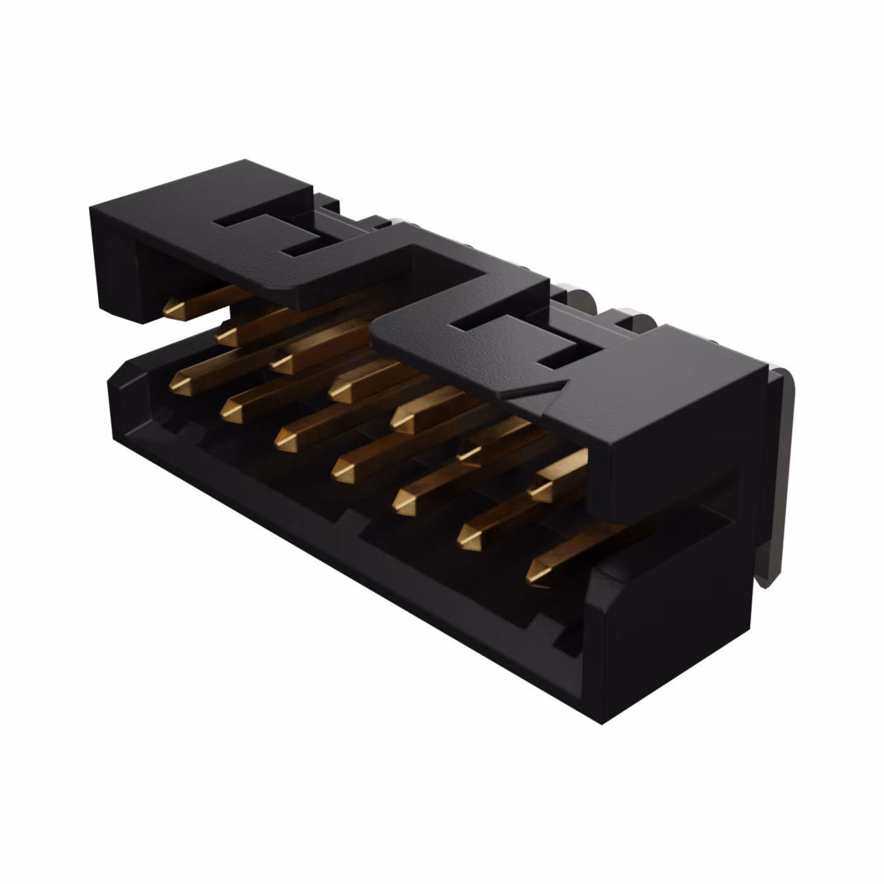 2.00mm Pitch, Milli-Grid PCB Header, Dual Row, Right-Angle, Through Hole, 14 Circuits, 0.38µm Gold (Au) Plating, 1.70mm Tail Length, Dual Side Slots, Dual Friction Locks, Center Polarization, Tube for sale