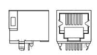TE Connectivity 1734795-7 Modular Ethernet Connector Jack