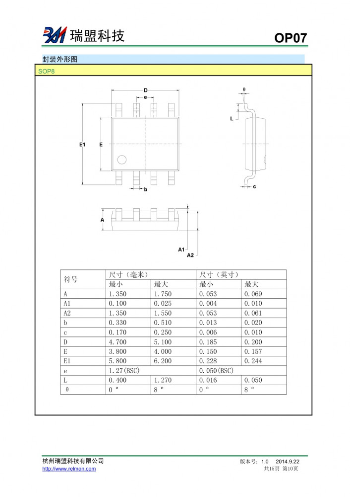 OP07 datasheet page 10