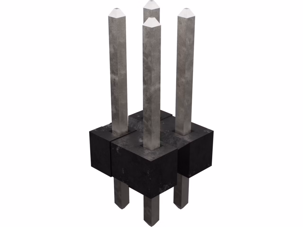 C-Grid Header, 2.54mm Pitch, Through Hole, Dual Row, Vertical, 4 Circuits, 2.54µm Tin (Sn) Plating, Tray Packaging, Lead-Free for sale