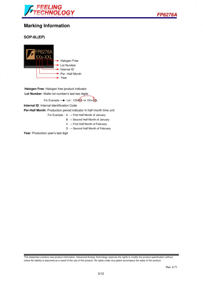 FP6276AXR-G1 datasheet page 3
