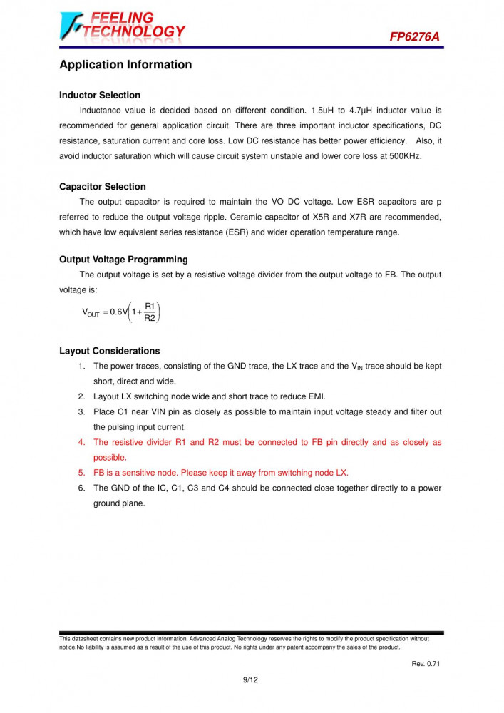 FP6276AXR-G1 datasheet page 9