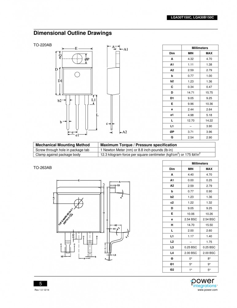 LQA30B150C datasheet page 5