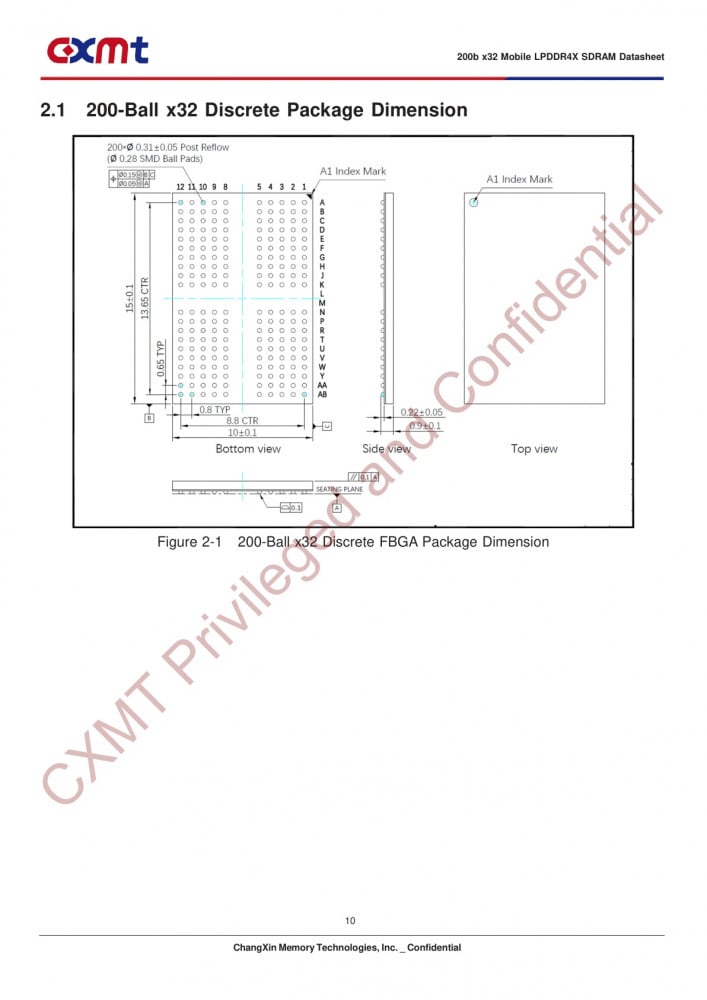 CXMT datasheet page 10