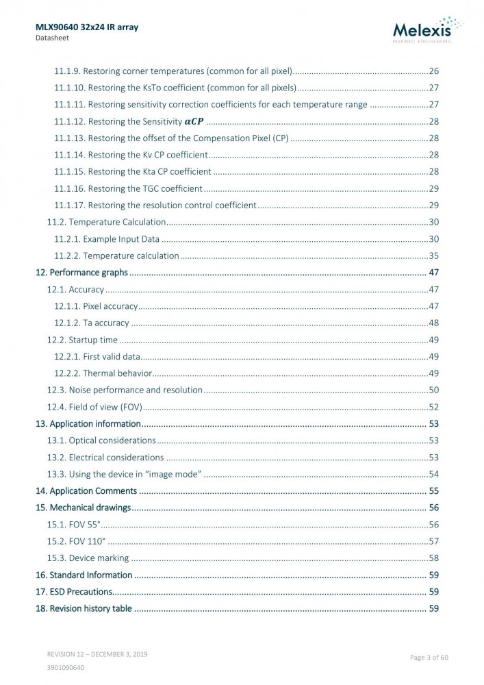 MLX90640 document page 3