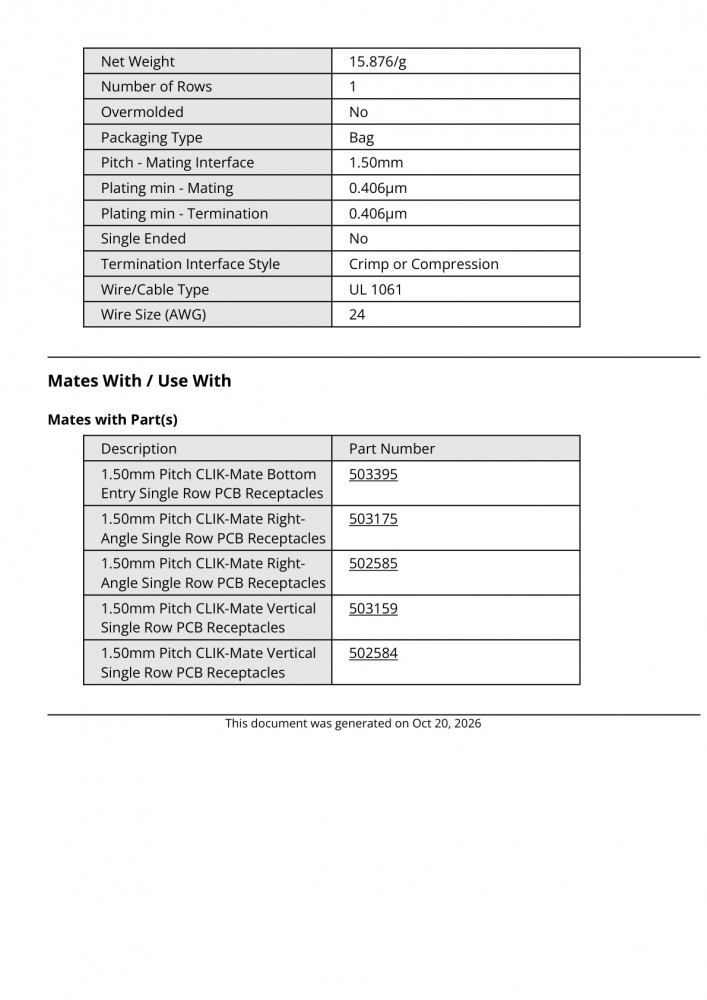 MOLEX 151350806 drawing preview, page 3