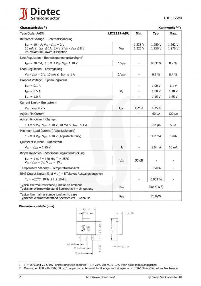 LDI1117xxU datasheet page 2