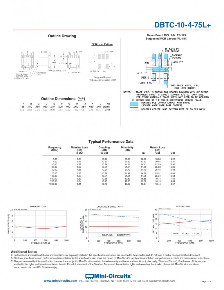 DBTC-10-4-75L+ datasheet page 2