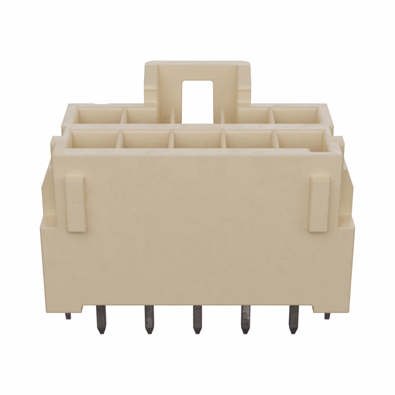 Ultra-Fit Vertical Header, 3.50mm Pitch, Dual Row, 10 Circuits, with Solder Clips, 0.76µm Gold (Au) Plating, Natural, Glow-Wire Capable, Embossed Tape on Reel for sale